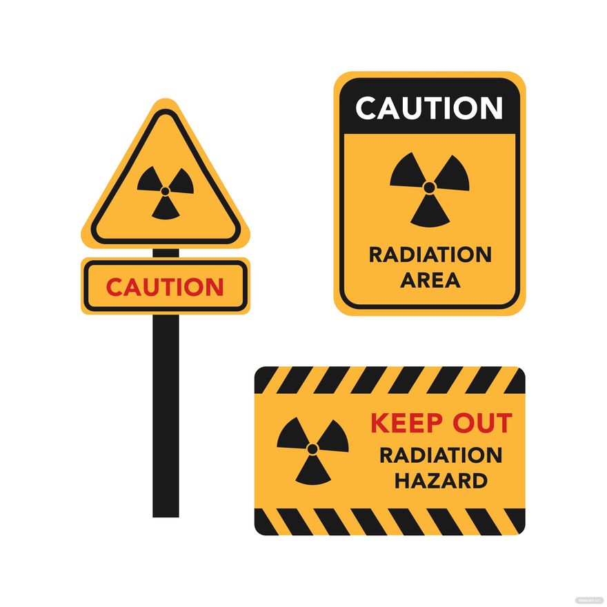Free Radiation Warning Sign Vector - EPS, Illustrator, JPG, PNG, SVG ...