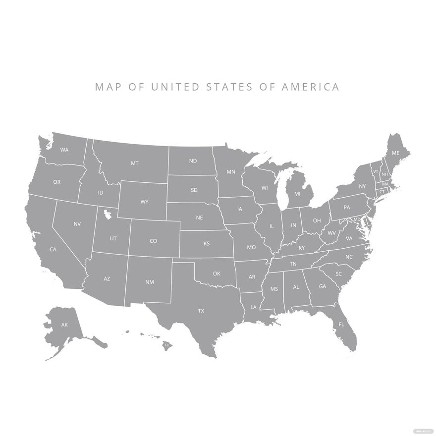 Simple Us Map Vector