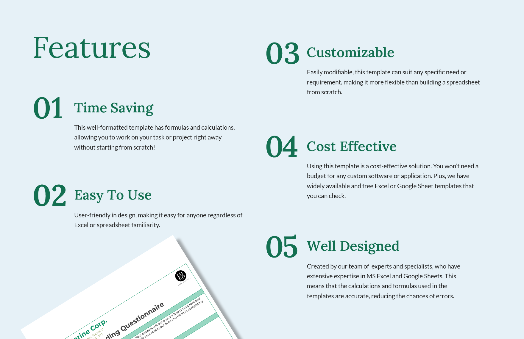 Business Branding Questionnaire - Download in Word, Google Docs, Excel ...
