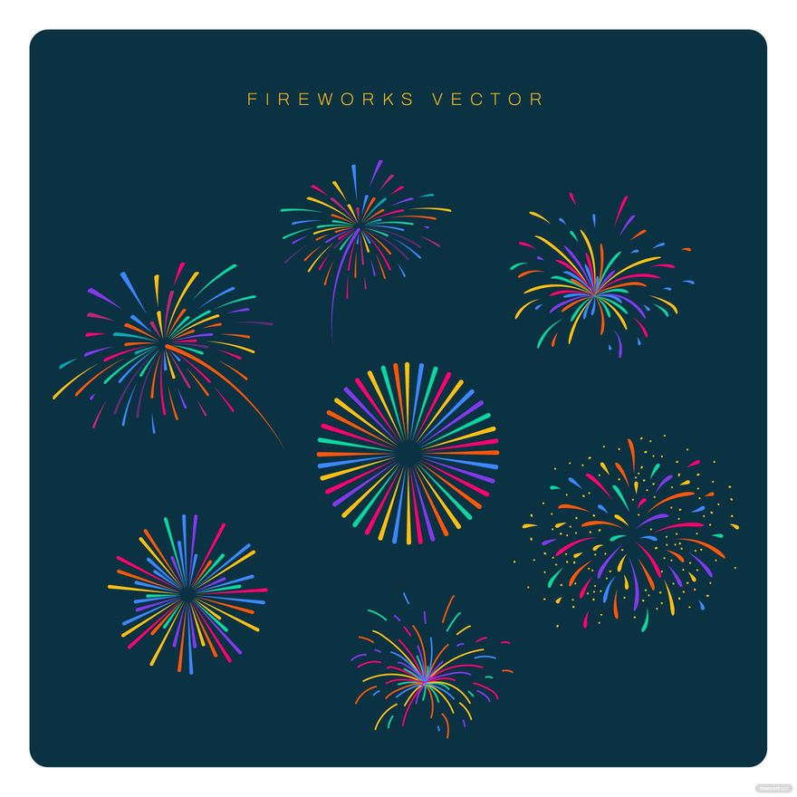 Fireworks Celebration Vector - EPS, Illustrator, JPG, PSD, PNG, SVG ...