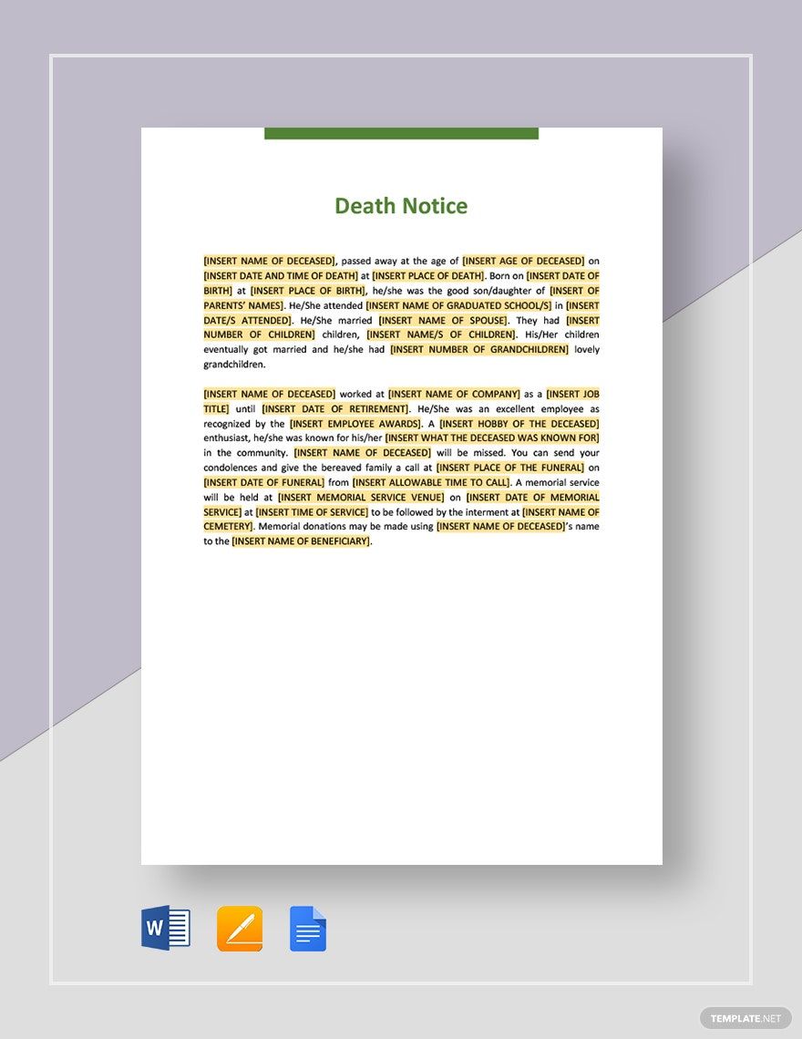 Death Note Template 13 Sample Notes Formats Death Note Template 13 Sample Notes Formats