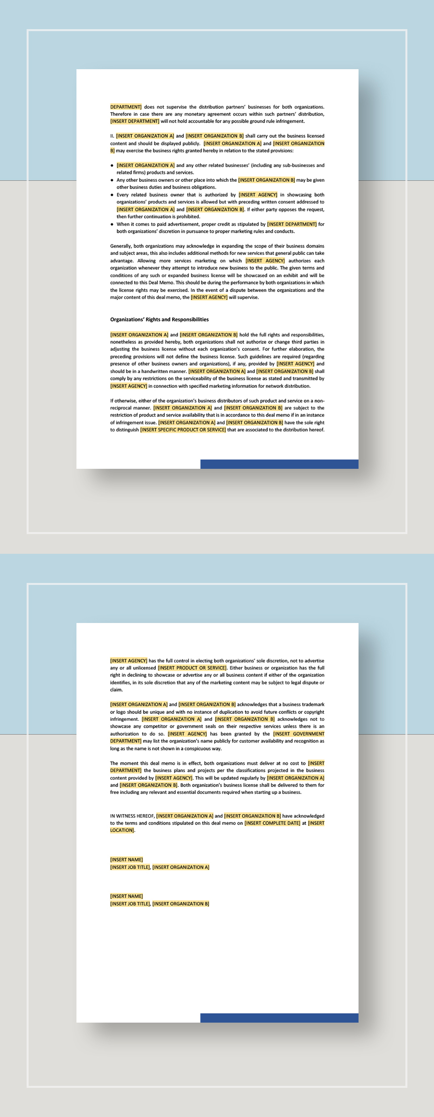 Sample Deal Memo Template - Download in Word, Google Docs, Apple Pages ...