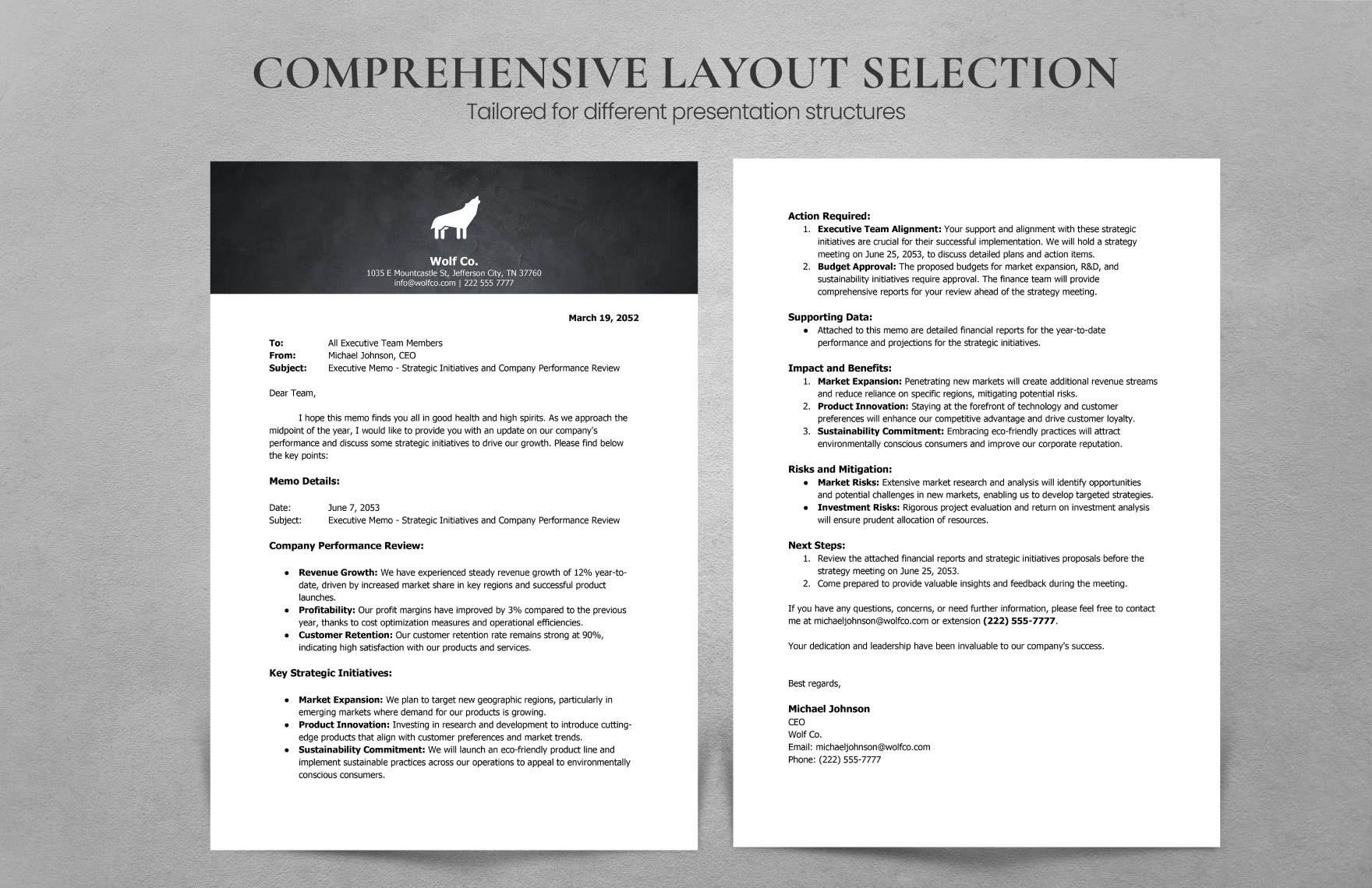 Executive Memo Template - Download in Word, Google Docs, PDF, Apple ...