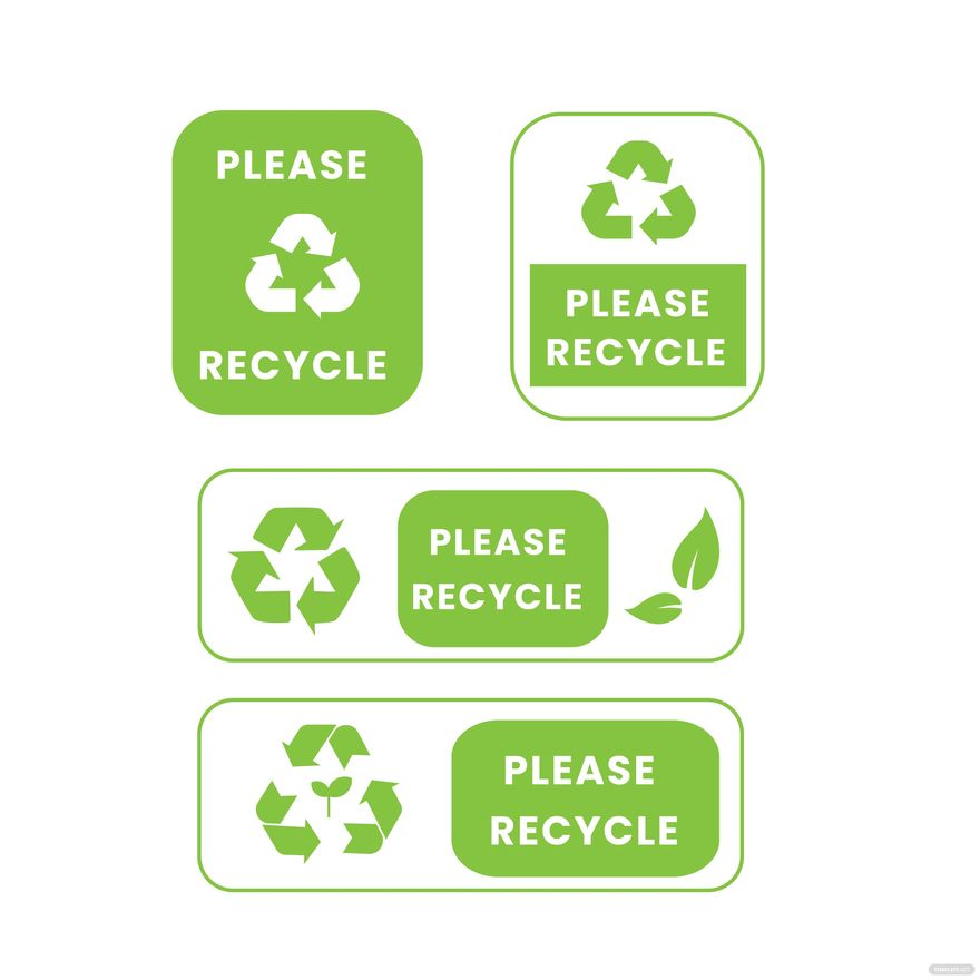 Free Please Recycle Sign Vector - Download in Illustrator, EPS, SVG ...