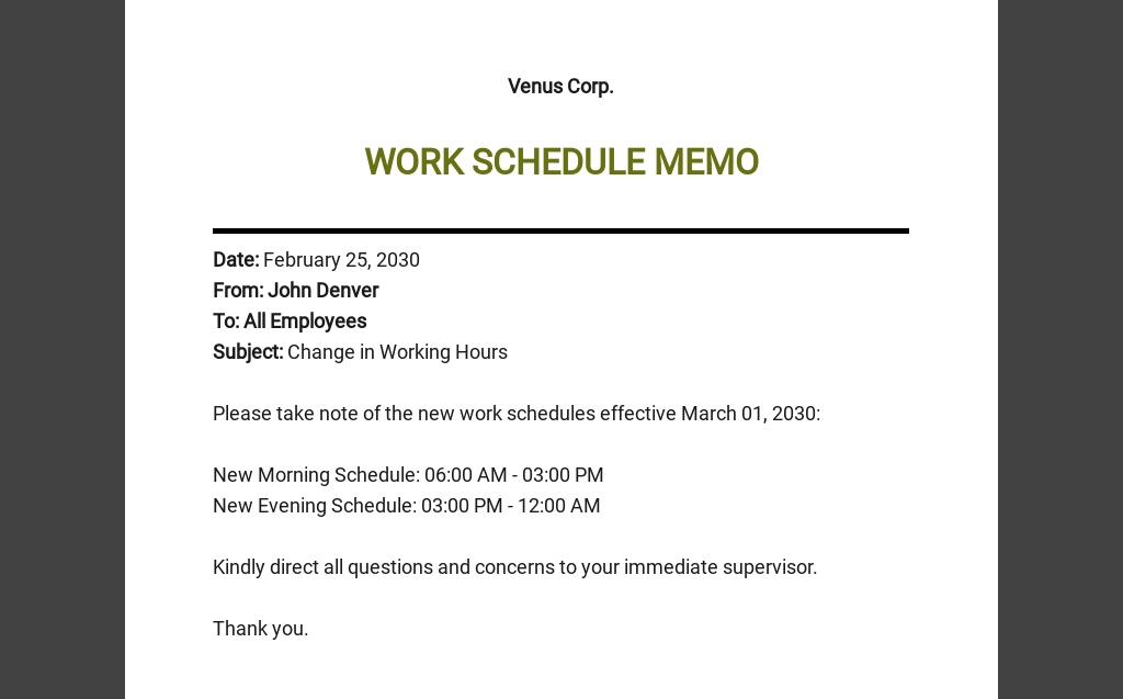 Free Sample Internal Memo to Employees Template - Google Docs, Word ...