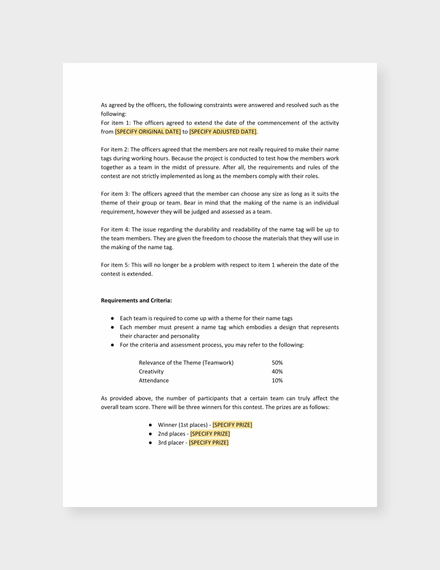 Simple Internal Memo Template - Google Docs, Word, Apple Pages ...