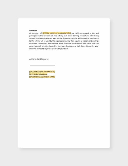 Simple Internal Memo Template - Google Docs, Word, Apple Pages ...
