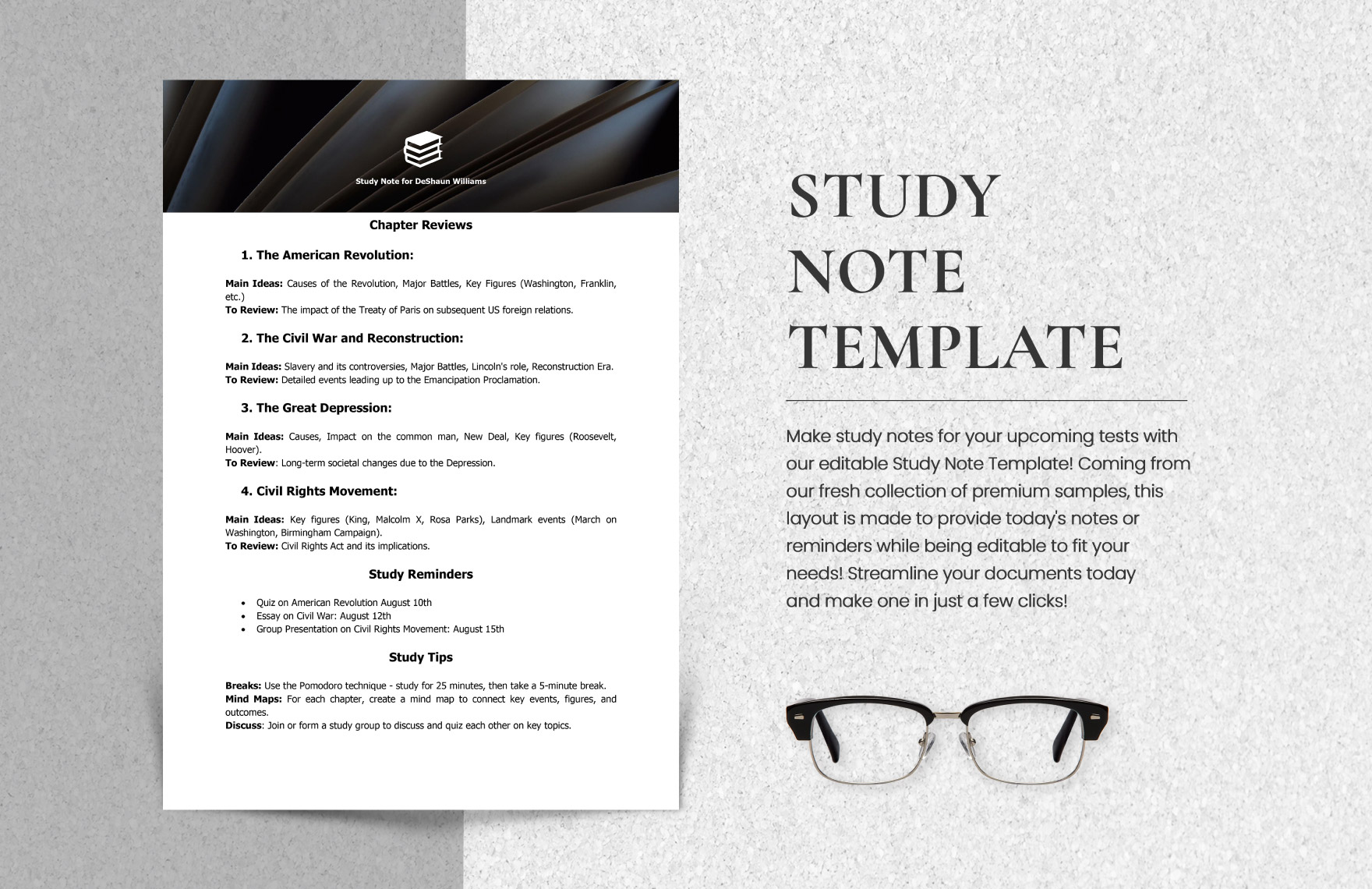FREE Study Plan PDF Template Download Template