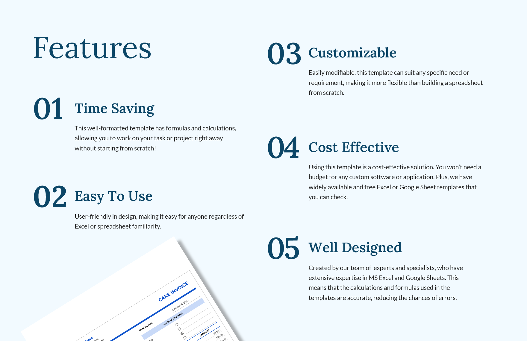 Cake Invoice Template - Download in Word, Google Docs, Excel, Google ...