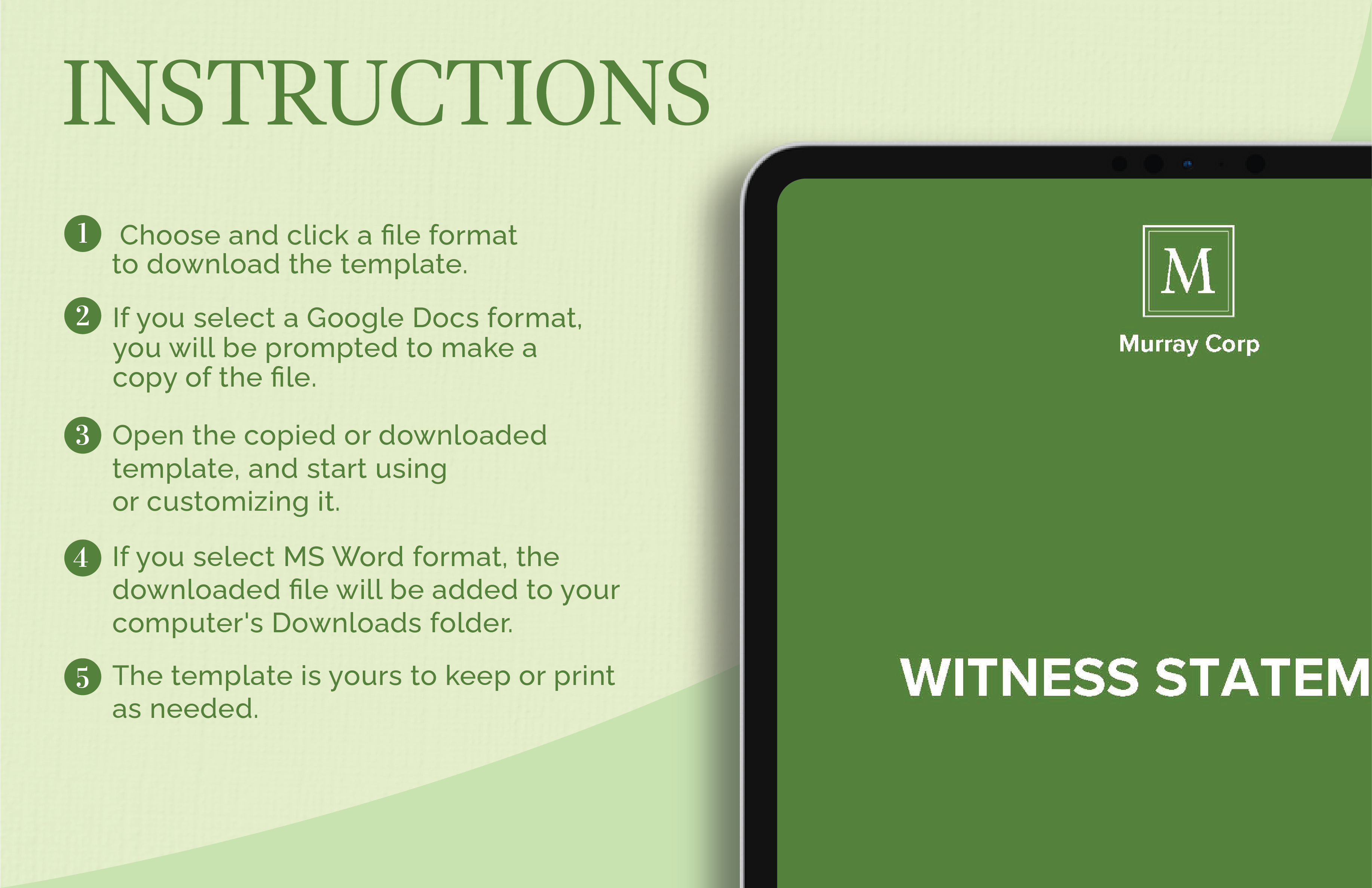 Witness Statement Template - Download in Word, Google Docs, Apple Pages ...