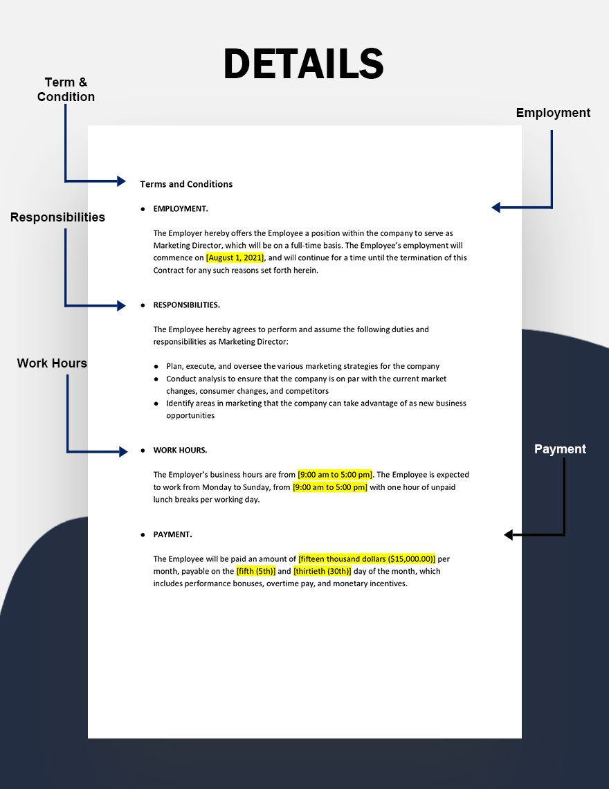 Employment Contract Template - Google Docs, Word, Apple Pages ...
