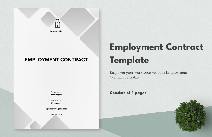 Probationary Employment Contract Template In Word Download Template
