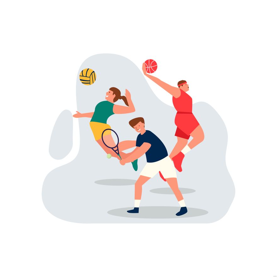 Free Cartoon Sports Illustration - EPS, Illustrator, JPG, PNG, SVG ...