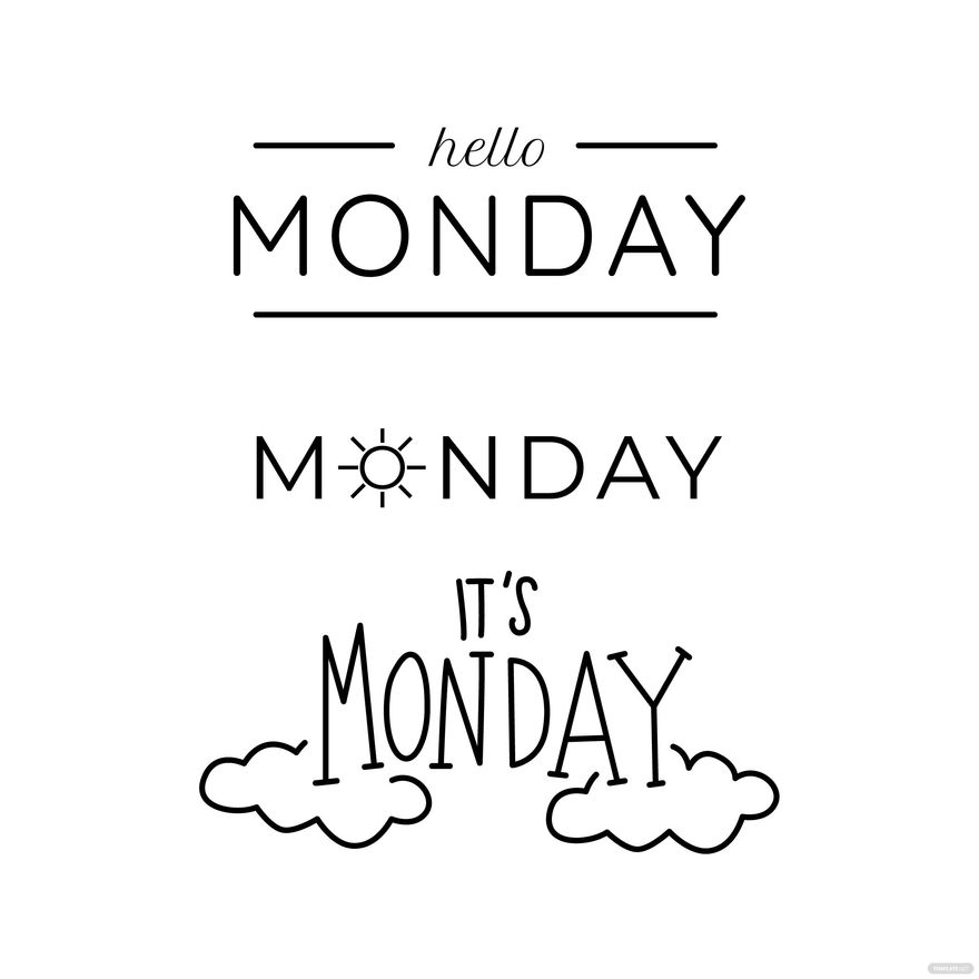 Free Doodle Monday Vector - EPS, Illustrator, JPG, PNG, SVG | Template.net