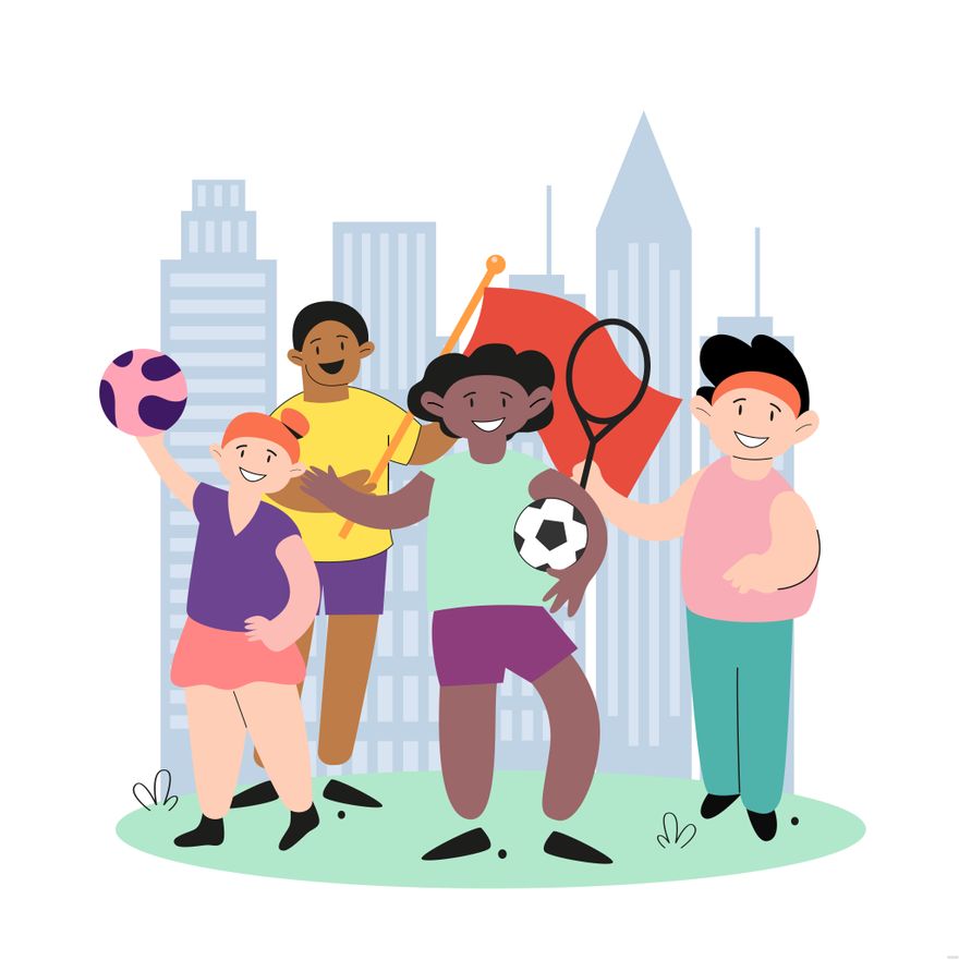 Free Cartoon Sports Illustration - EPS, Illustrator, JPG, PNG, SVG ...