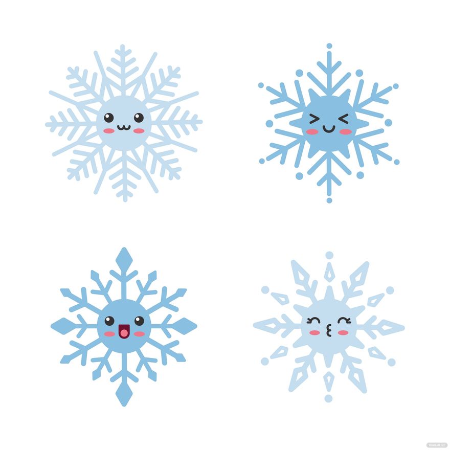 Free Cute Snowflake Vector - EPS, Illustrator, JPG, PNG, SVG | Template.net