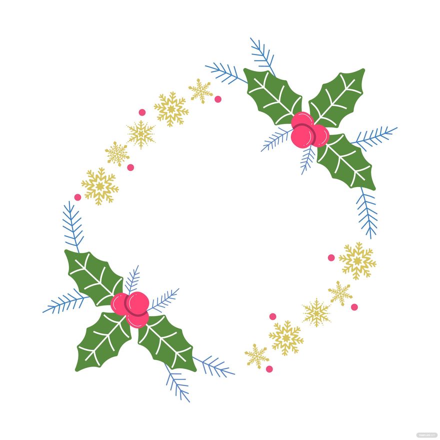 Free Winter Wreath Vector - EPS, Illustrator, JPG, PNG, SVG | Template.net