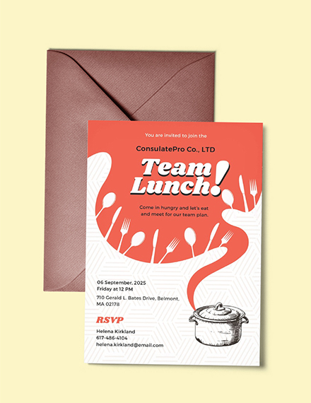 FREE Team Lunch Invitation Template Download 518 Invitations In PSD 