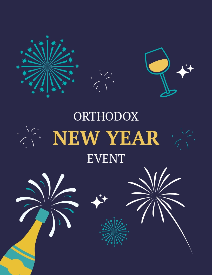 Orthodox New Year Celebration Flyer Template - InDesign, PSD | Template.net