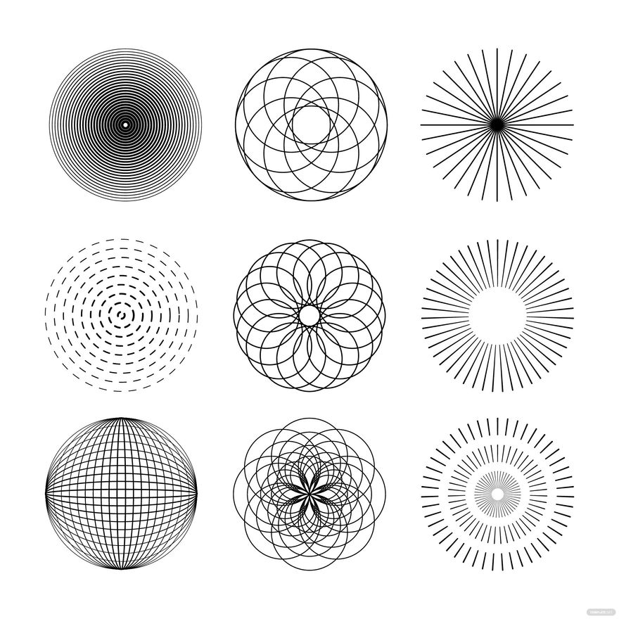 Circle Line Vector In Illustrator SVG JPG EPS PNG Download