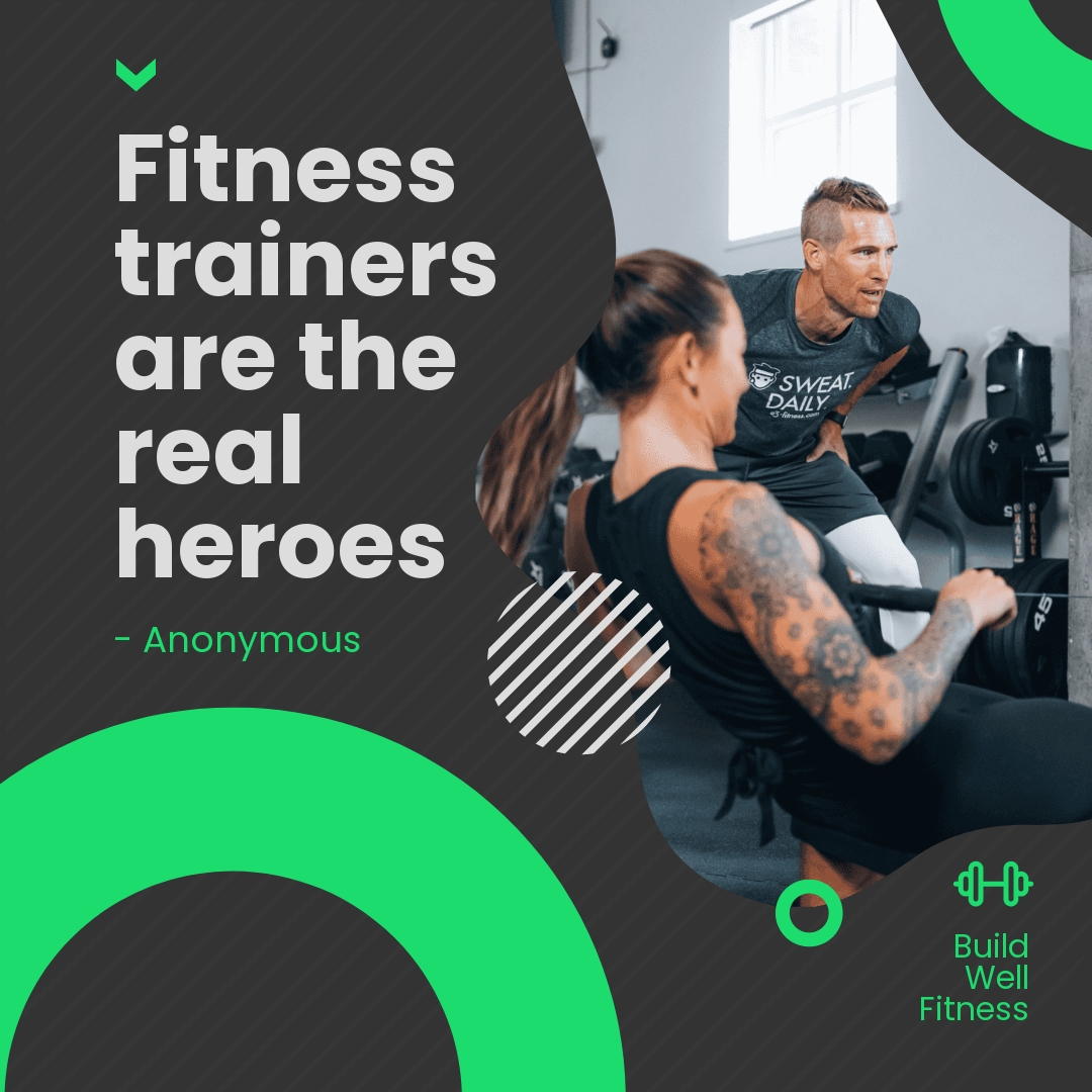 Fitness Trainer Coach Twitter Post Template - PSD | Template.net