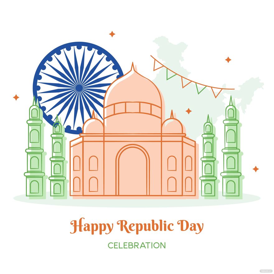 Free Republic Day Card Vector - EPS, Illustrator, JPG, PNG, SVG ...