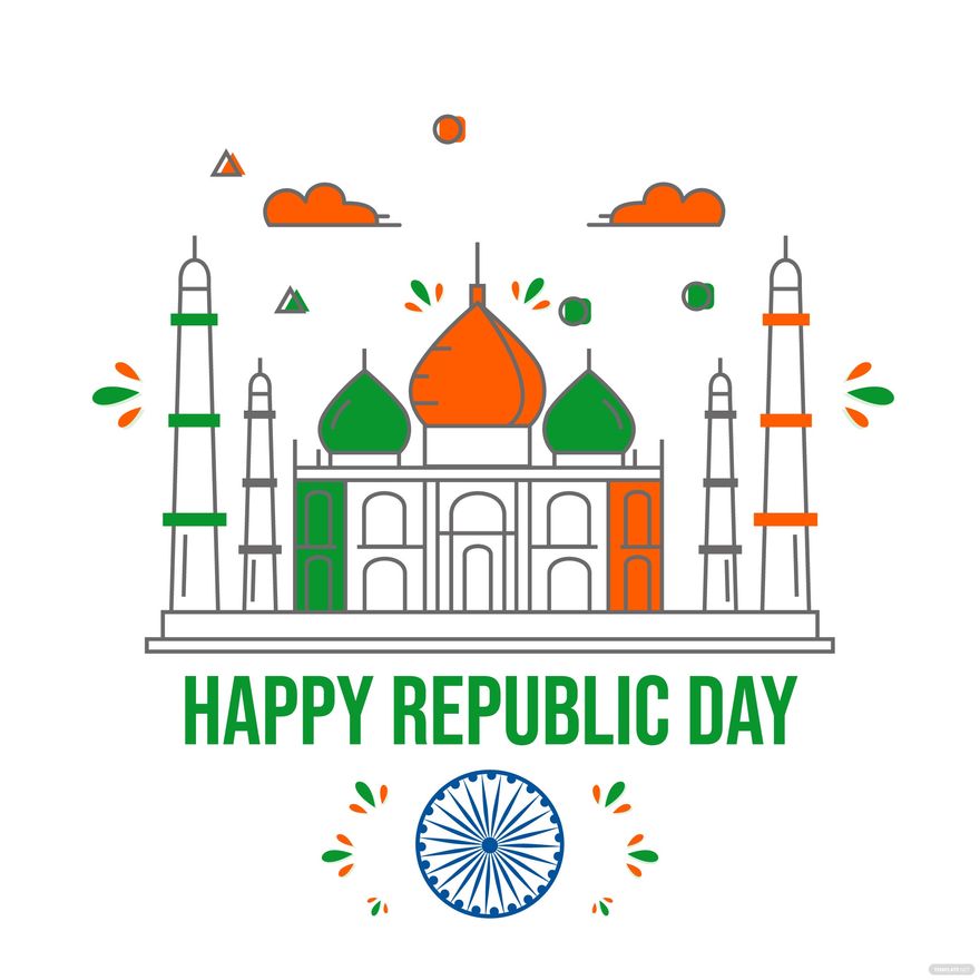 Free Republic Day Card Vector - EPS, Illustrator, JPG, PNG, SVG ...