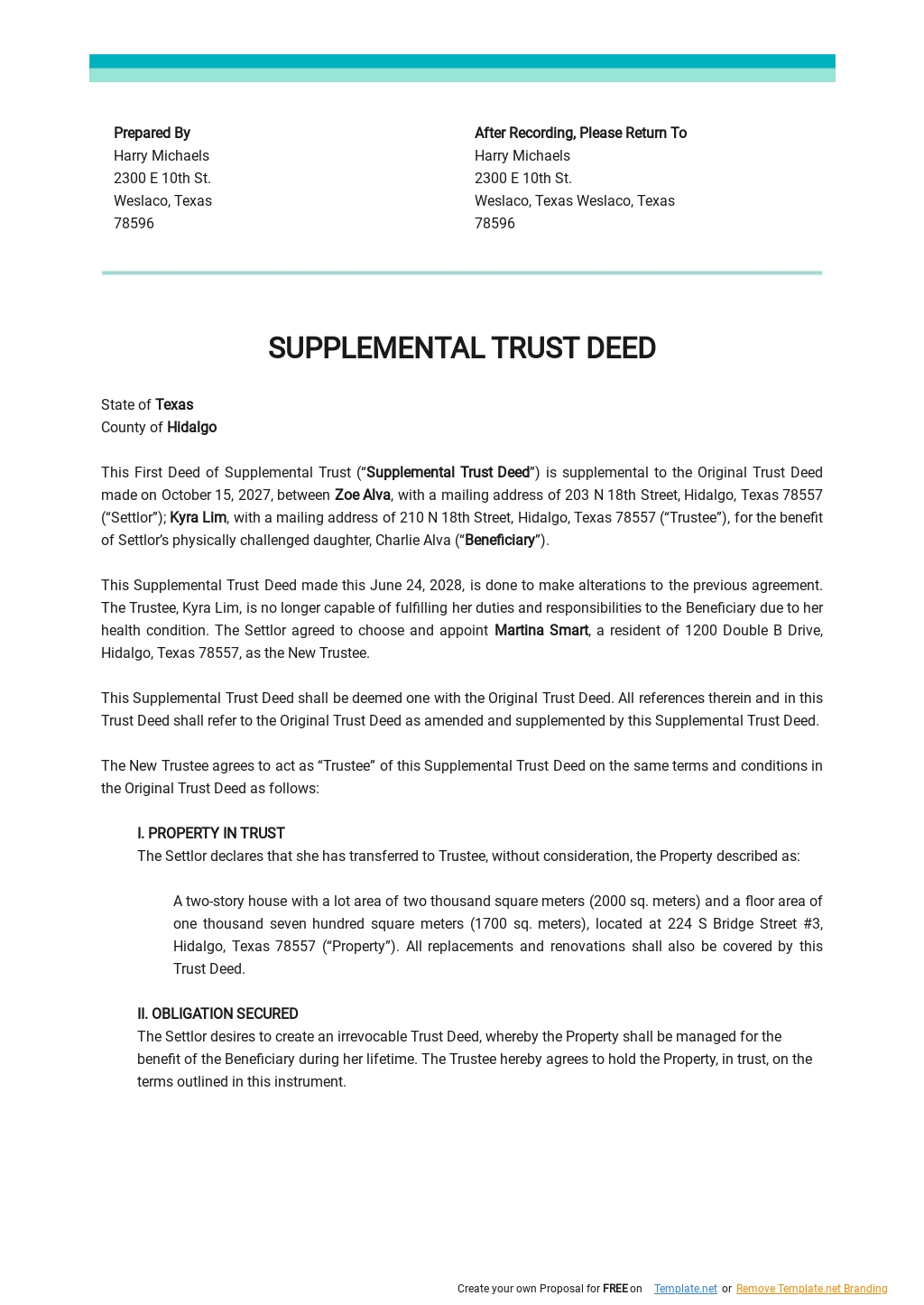 Deed Of Termination Of Trust Template Google Docs Word Apple Pages