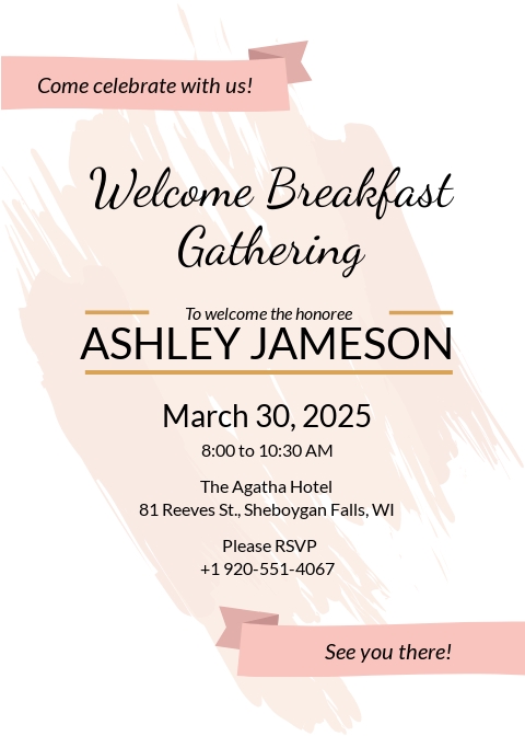 FREE Welcome Breakfast Invitation Template - Word (DOC) | PSD ...