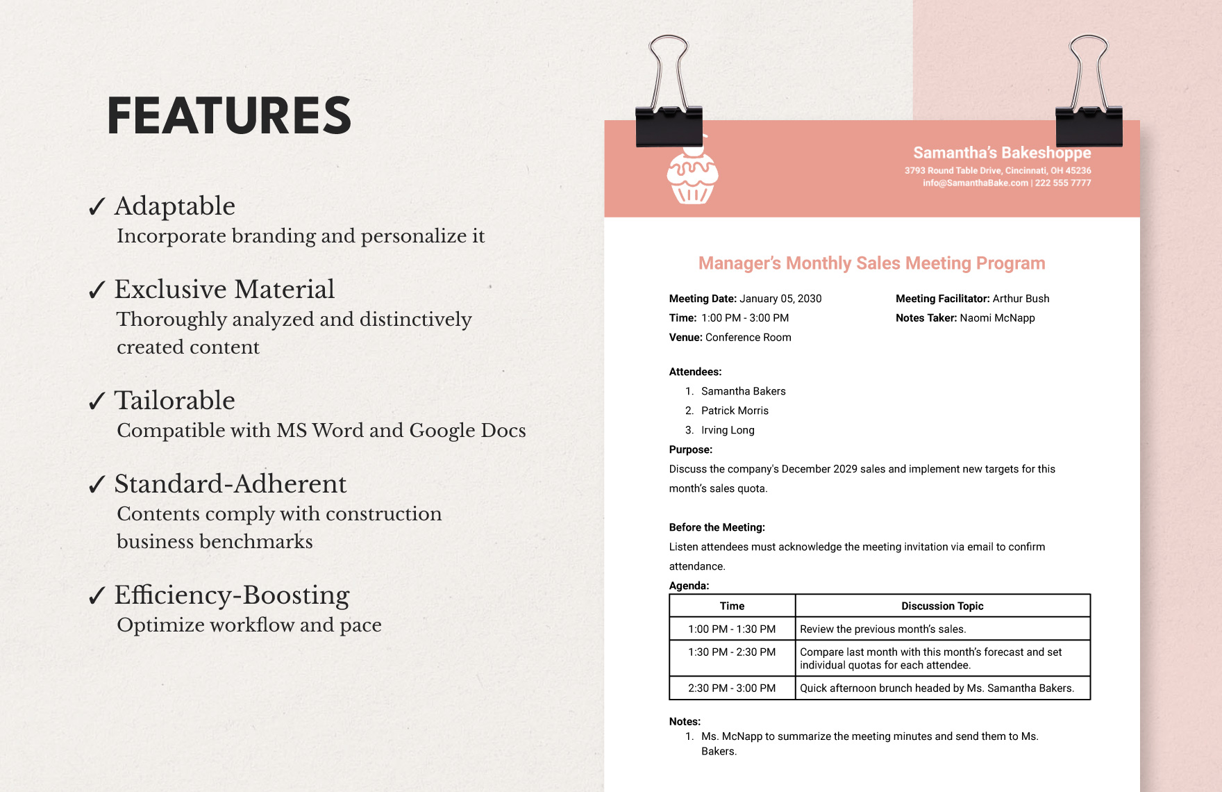 Program Agenda Template - Word, Google Docs | Template.net