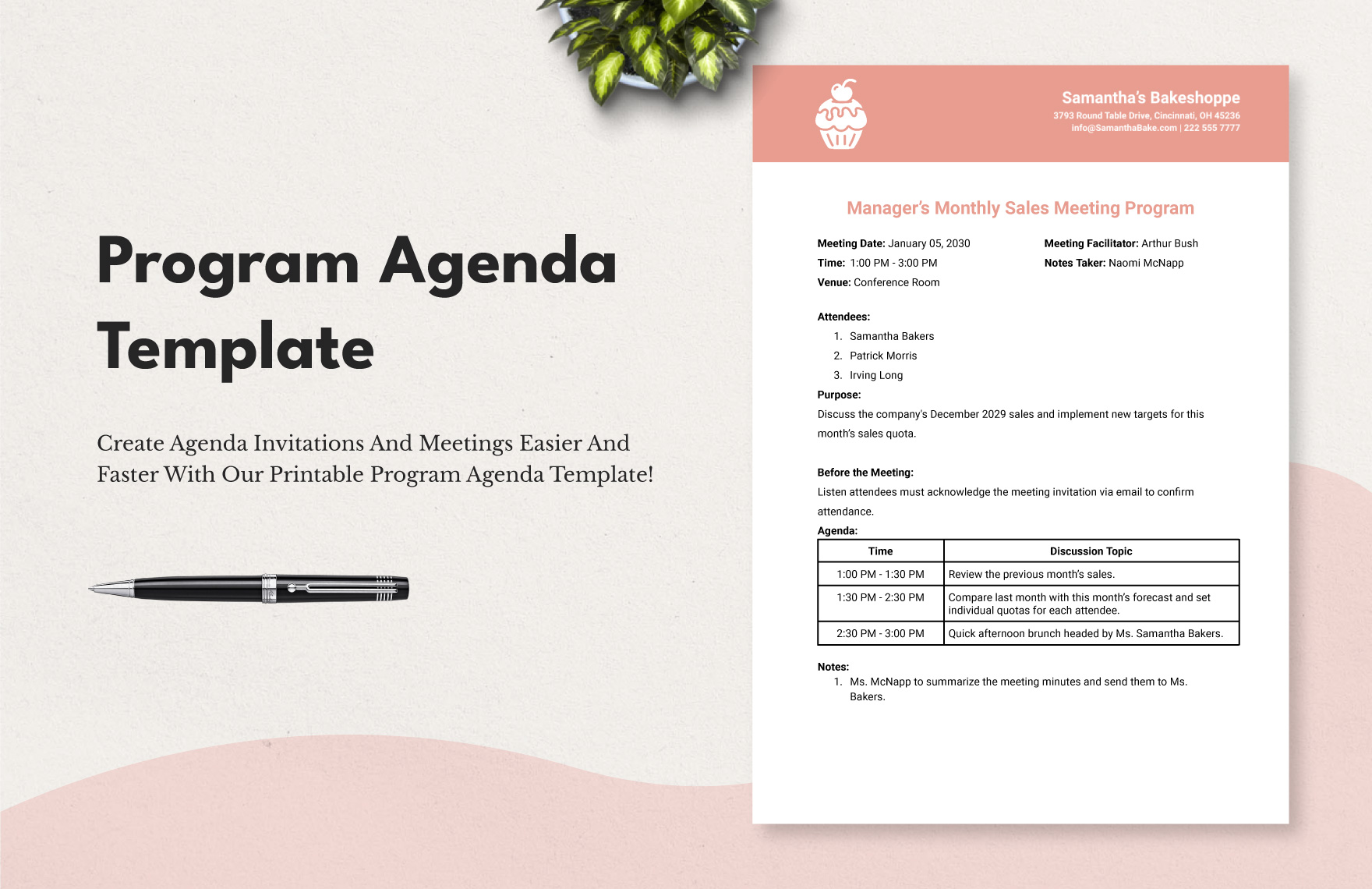 Program Agenda Template Word Google Docs Apple Pages Template Program Agenda Template Word Google Docs Apple Pages Template