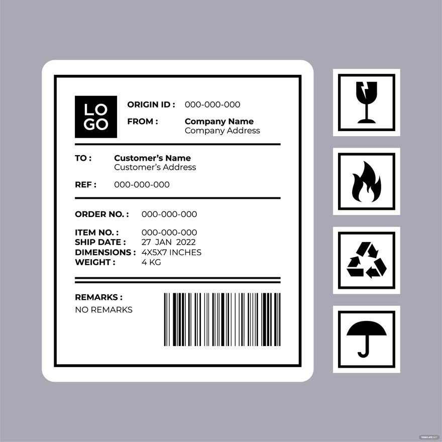 Free Shipping Label Vector Illustrator EPS SVG JPG PNG Template