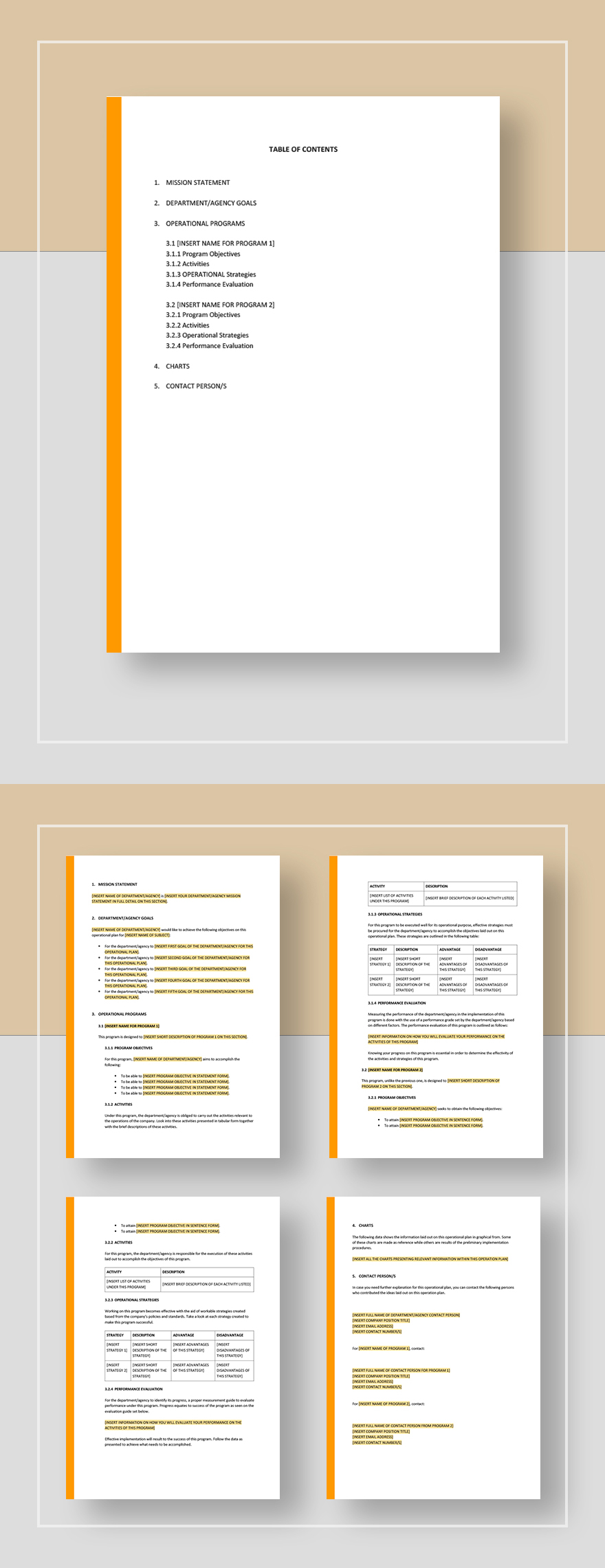 Operational Plan Template - Google Docs, Word, Apple Pages | Template.net