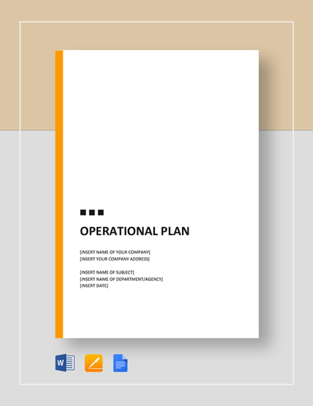 37+ Operational Plan Templates - Word, PDF, Google Docs