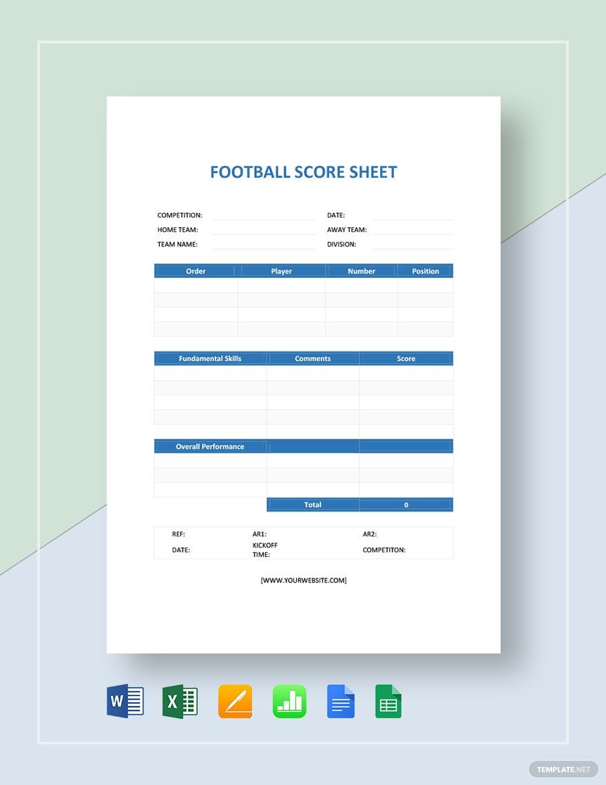 Printable A5 Filofax Soccer Score Sheet Soccer Score Sheets For Filofax 