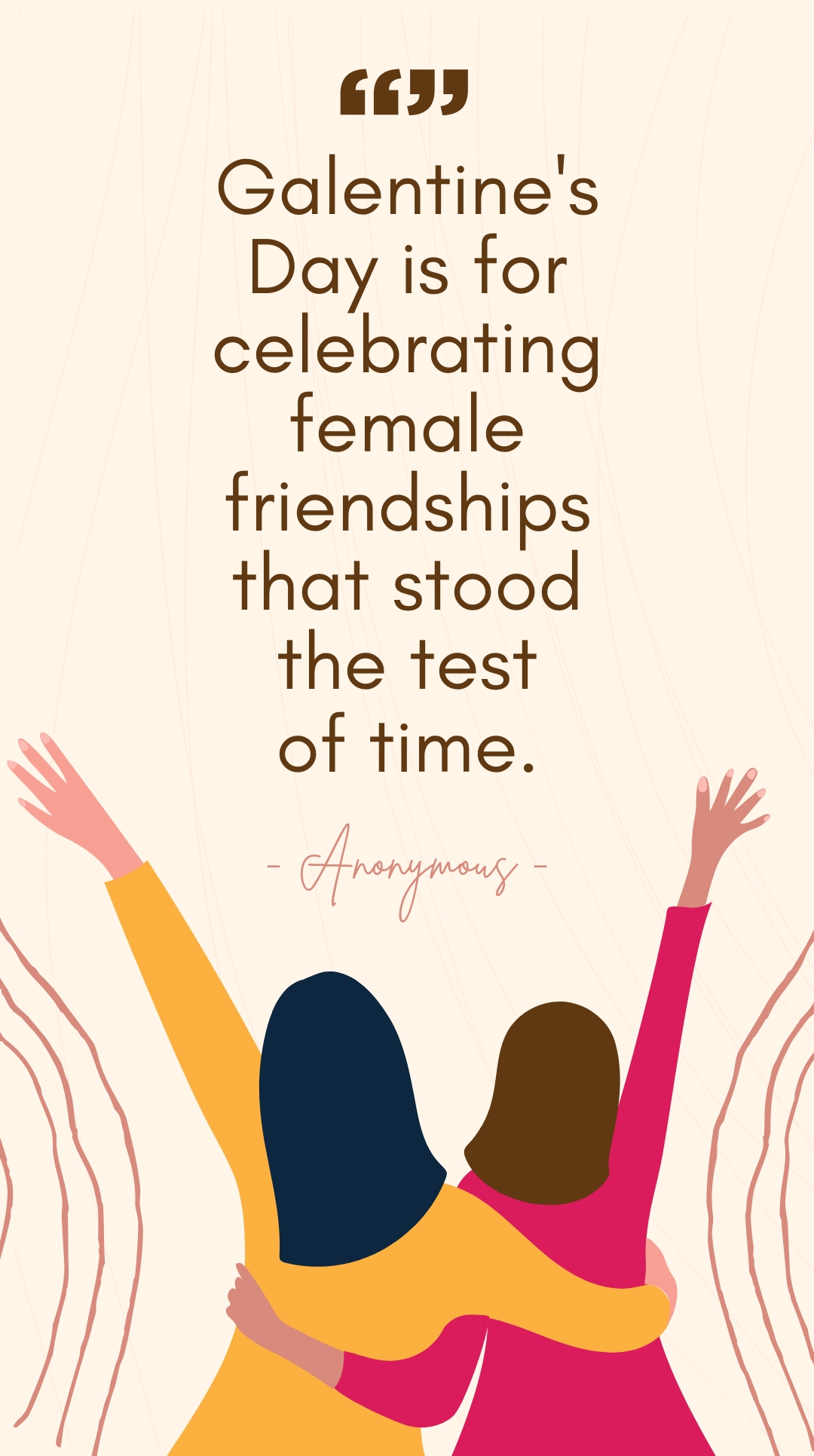 Free Galentines Day Quote Instagram Story Template Template