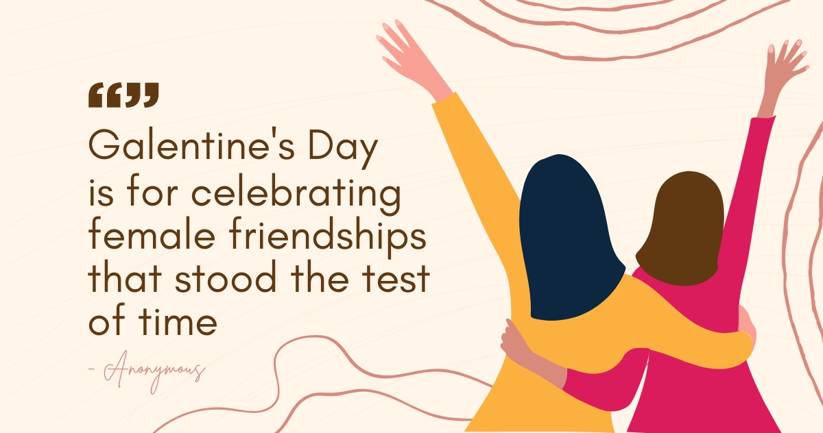 Free Galentines Day Quote Facebook Post Template Template