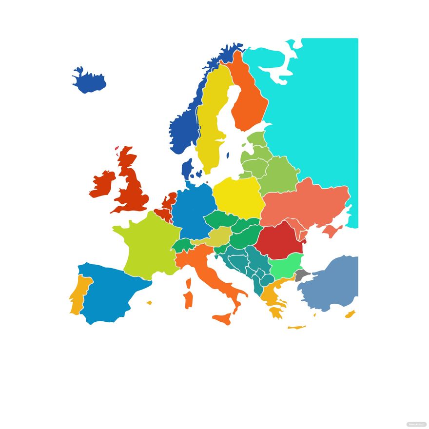 Free Colorful Europe Map Vector - EPS, Illustrator, JPG, PNG, SVG ...
