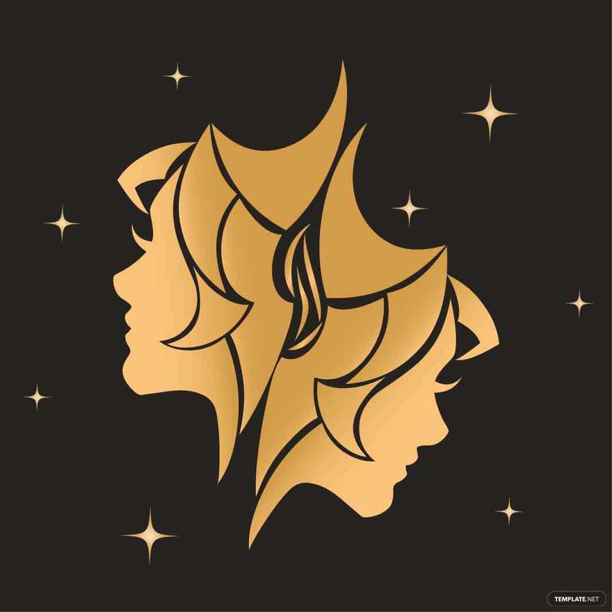 Free Black Gemini Vector - EPS, Illustrator, JPG, PNG, SVG | Template.net