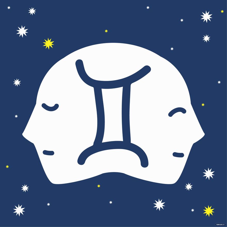Free Doodle Gemini Vector - Download in Illustrator, EPS, SVG, JPG, PNG ...