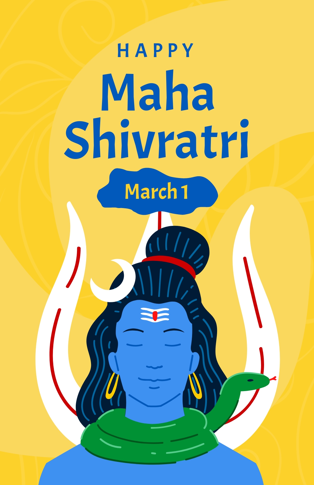 Happy Mahashivratri Poster Template Template