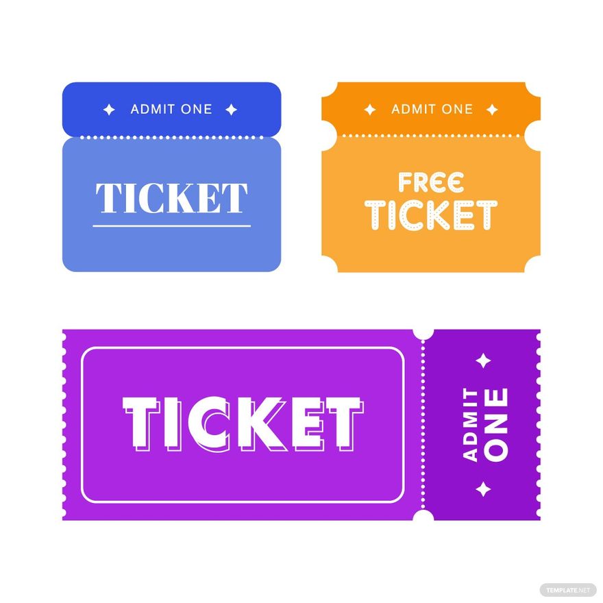 Ticket Vector Templates Design Free Download Template
