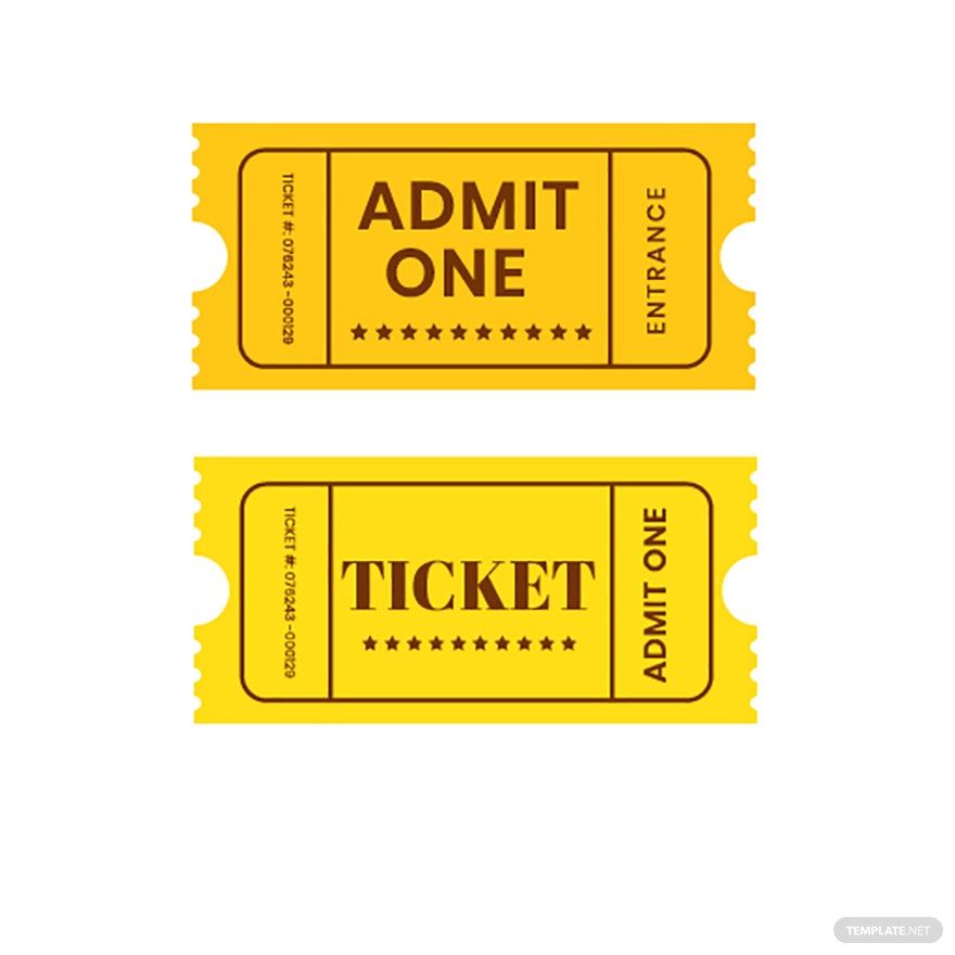 Free Yellow Ticket Vector - EPS, Illustrator, JPG, PNG, SVG | Template.net