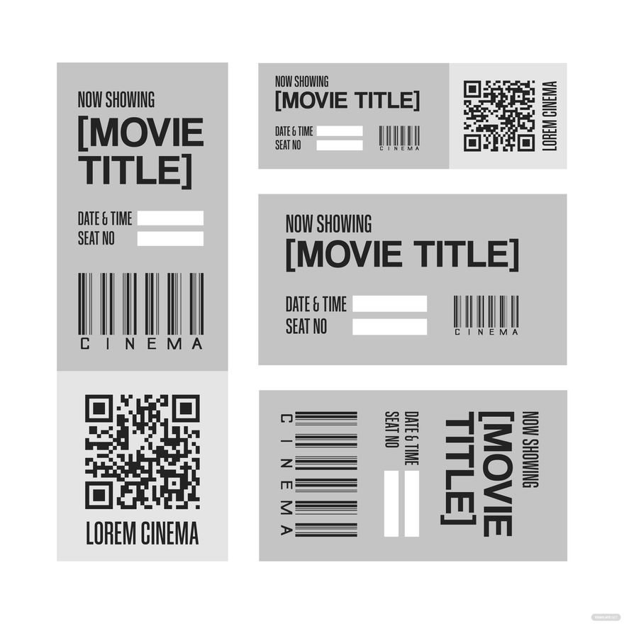 FREE Movie Ticket Template Download In Word Google Docs PDF