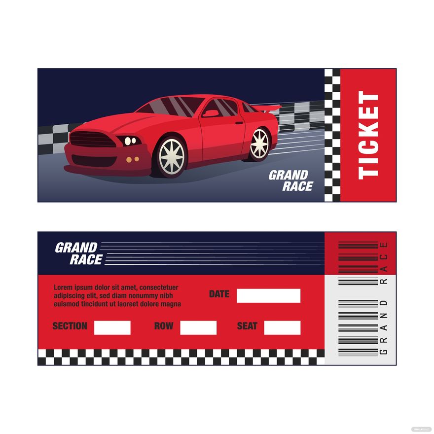 Free Race Ticket Vector - EPS, Illustrator, JPG, PNG, SVG | Template.net