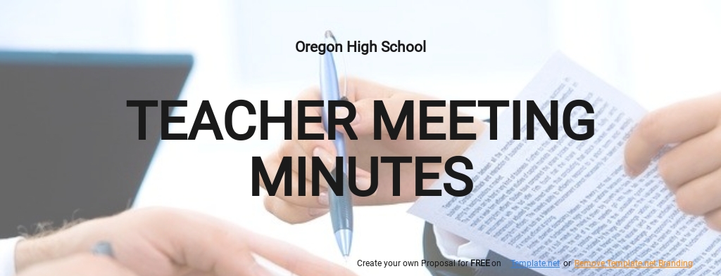 Teacher Meeting Minutes Template | Template.net