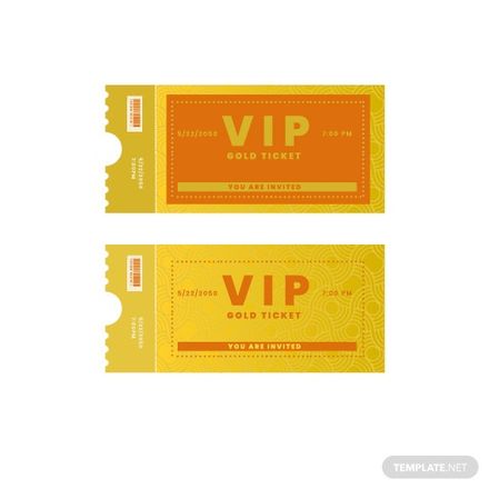 Free Gold Ticket Vector - EPS, Illustrator, JPG, PNG, SVG | Template.net