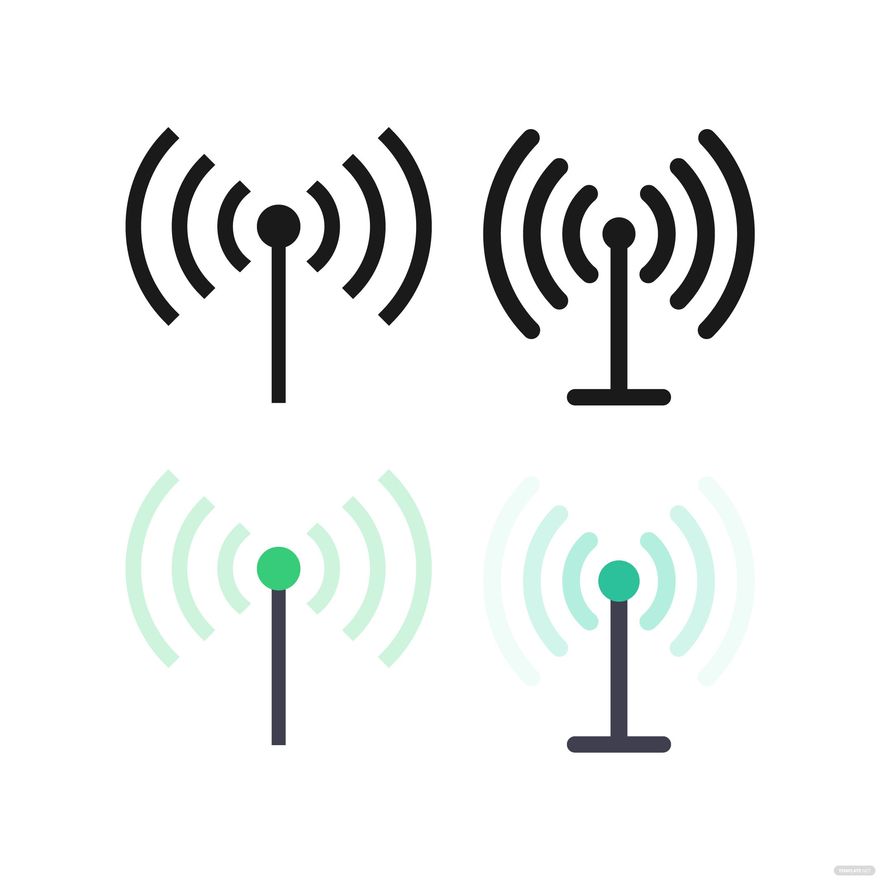 Free Blue WiFi Vector - Download in Illustrator, EPS, SVG, JPG, PNG ...