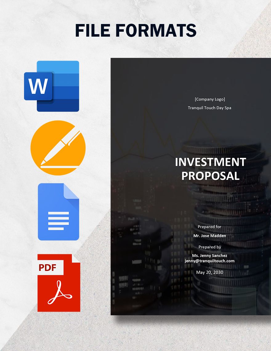 Investment Proposal Template - Download in Word, Google Docs, PDF ...