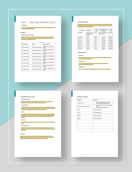 Sample Sales Plan FREE 22+ Sales Plan Templates In PDF | RTF | PPT